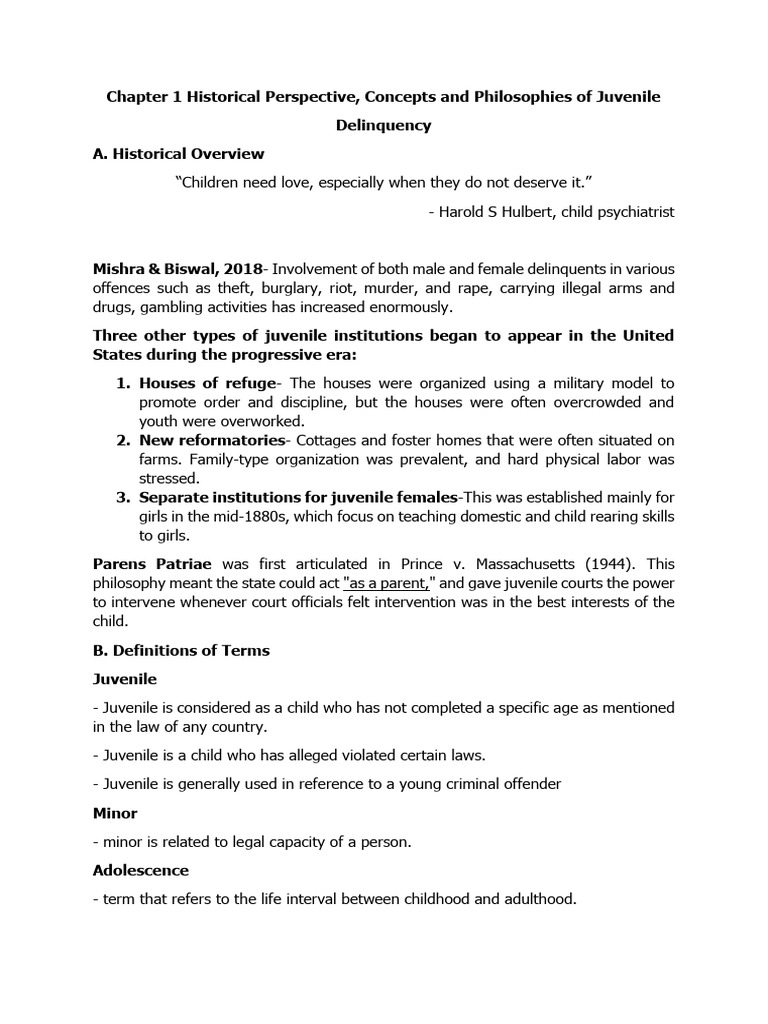 Juvenile Notes | PDF | Juvenile Delinquency | Criminology
