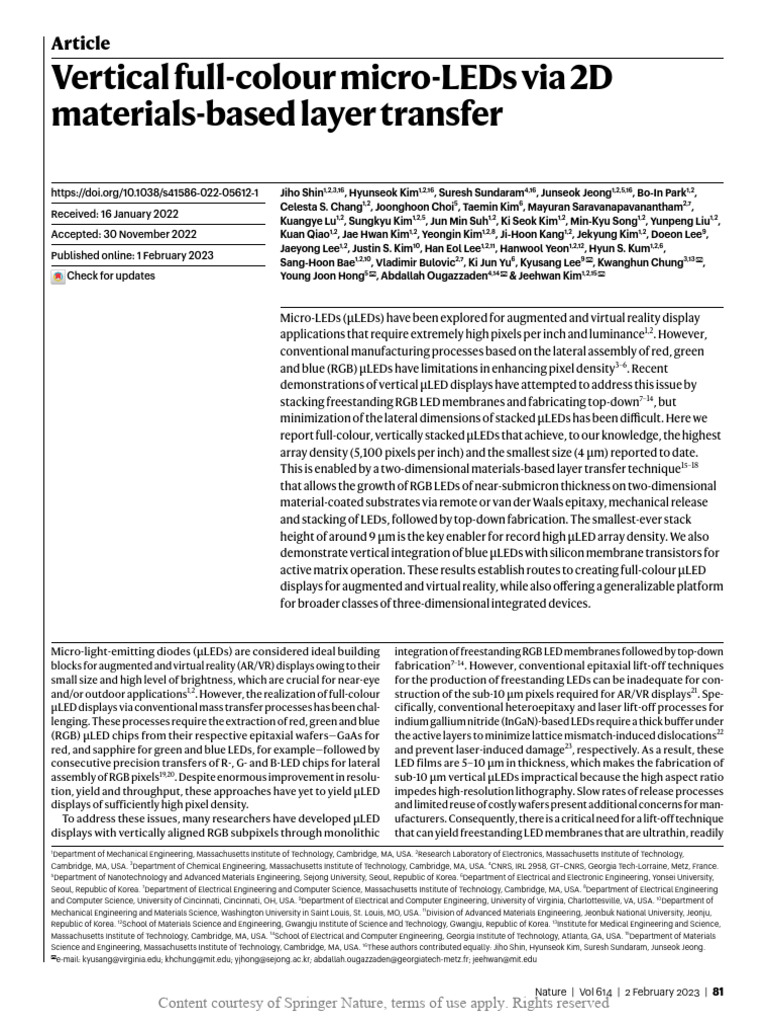 Vertical Full-Colour micro-LEDs Via 2D Materials-B | PDF | Light ...