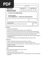 Edexcel AS Core Maths C1 Exam | PDF | Mathematics | Mathematical Objects