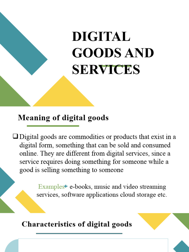 Digital Goods and Services | PDF | Profit (Economics) | Goods