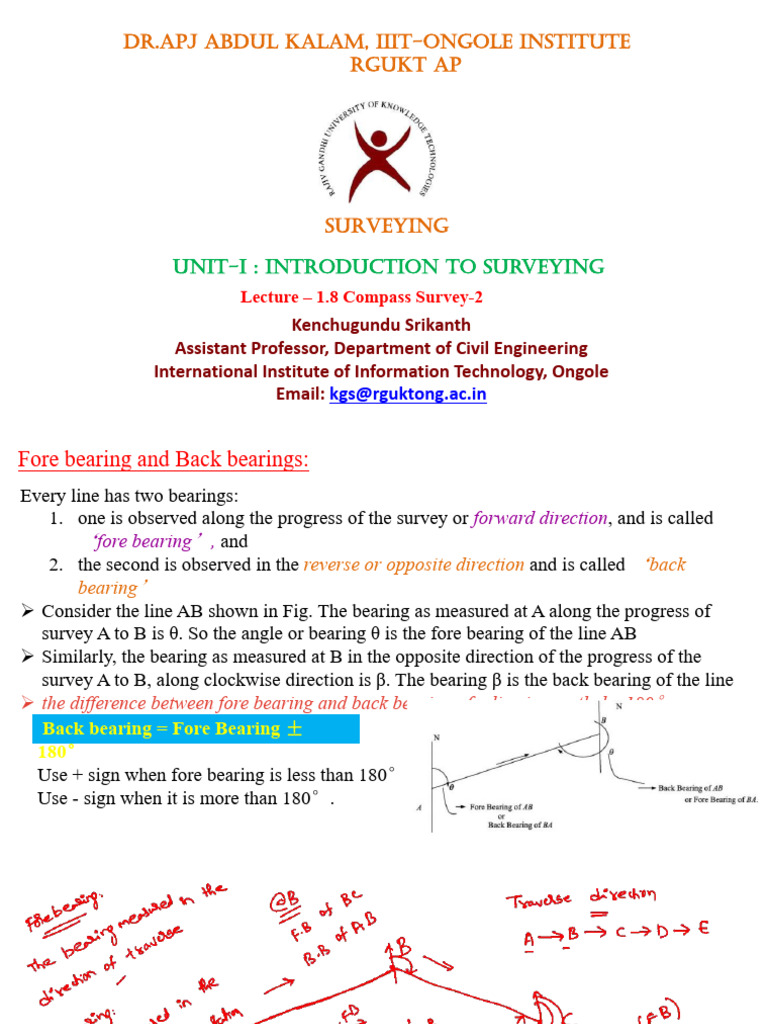 Surveying Compass survey | PDF