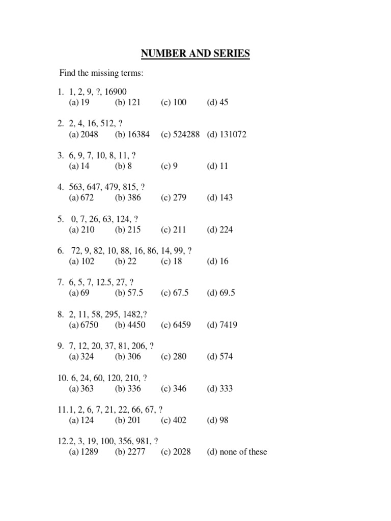 Number series | PDF