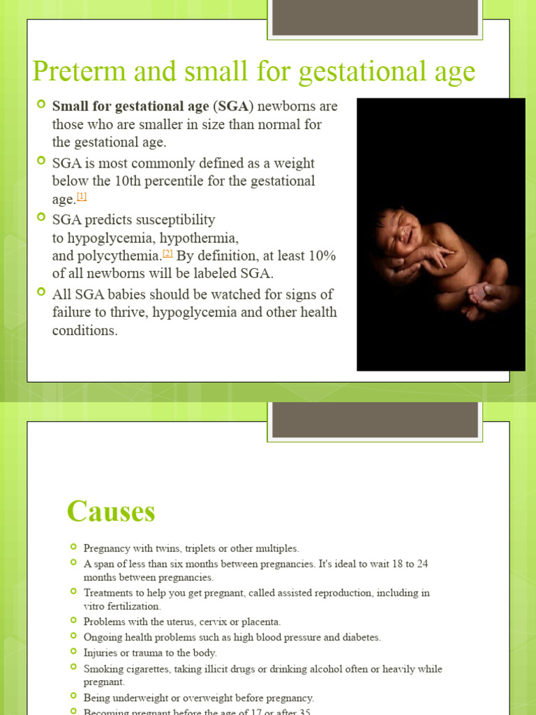 Preterm and Small For Gestational Age ! | PDF | Pregnancy | Preterm Birth