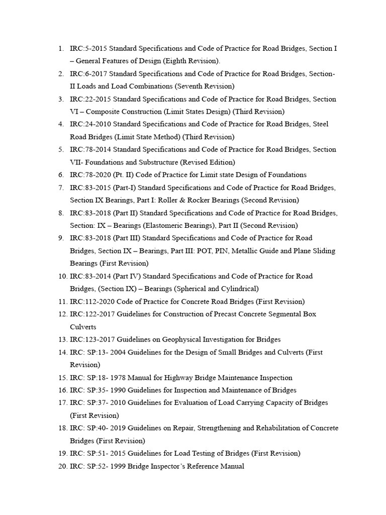 irc codes | PDF | Bridge | Concrete