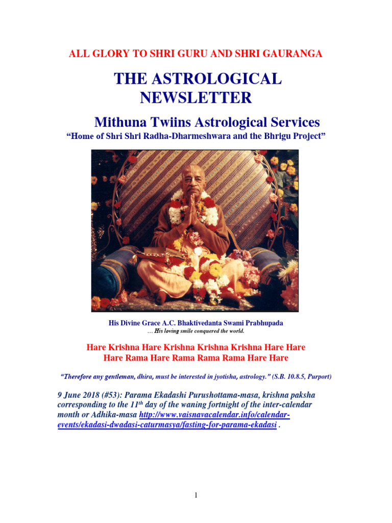 THE ASTROLOGICAL NEWSLETTER - Issue-53 2018 June 09 | PDF | Eclipse ...