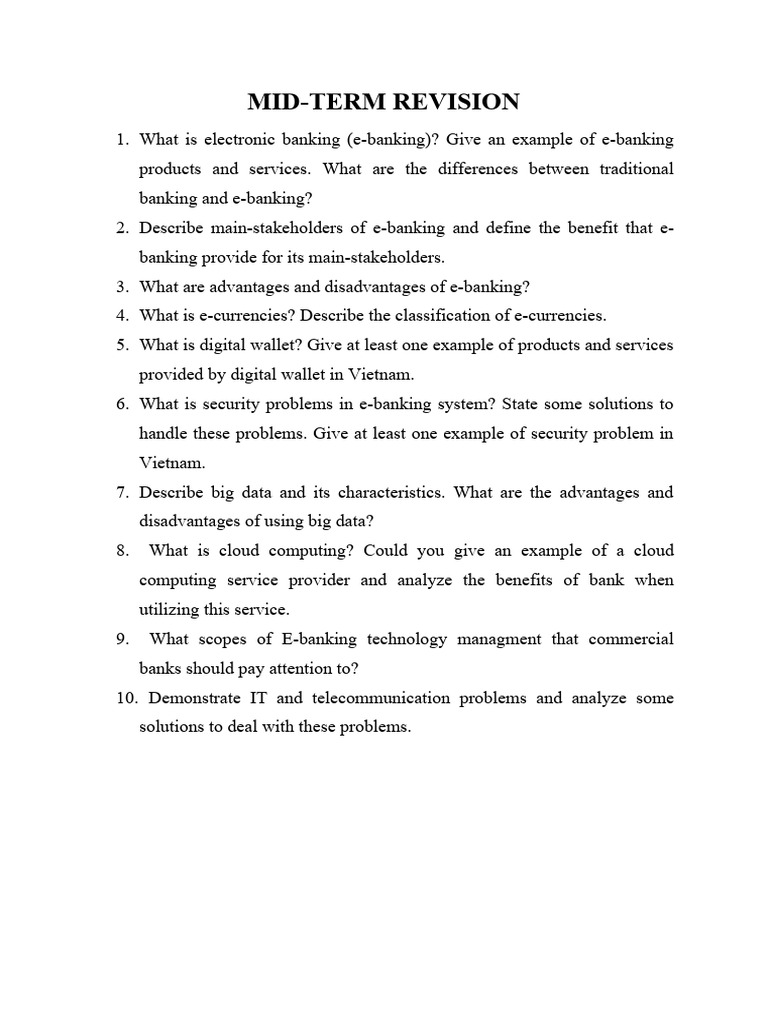 Mid Term Revision | PDF