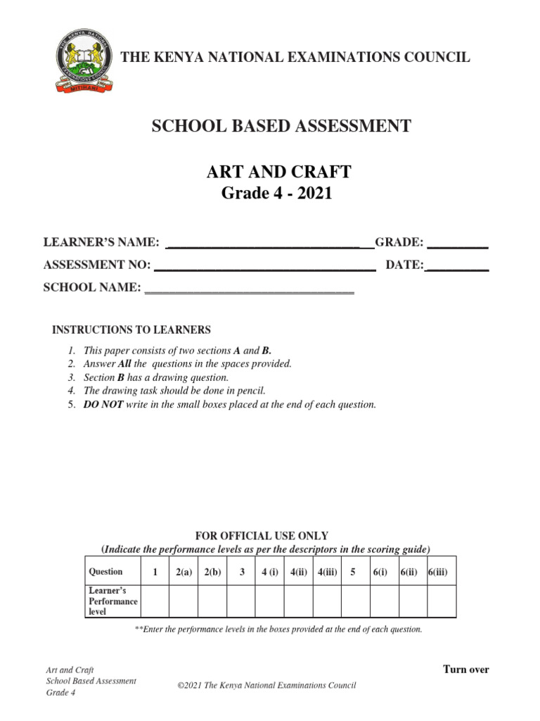 Art and Craft Grade 4 | PDF