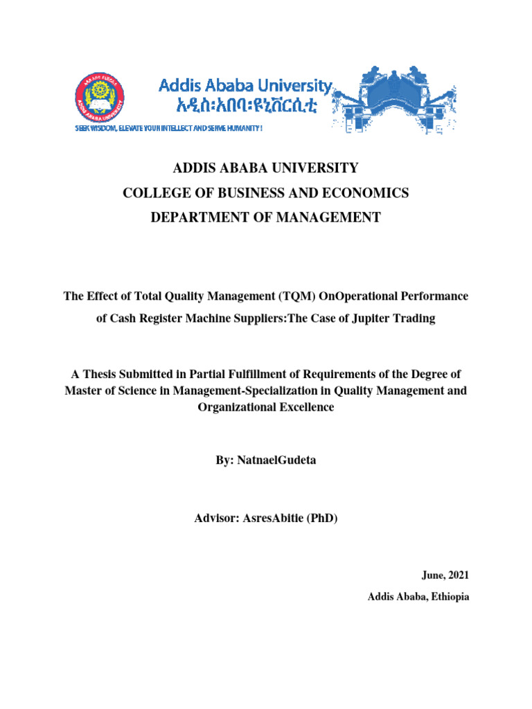 Research Thesis | PDF | Quality Management | Dependent And Independent ...