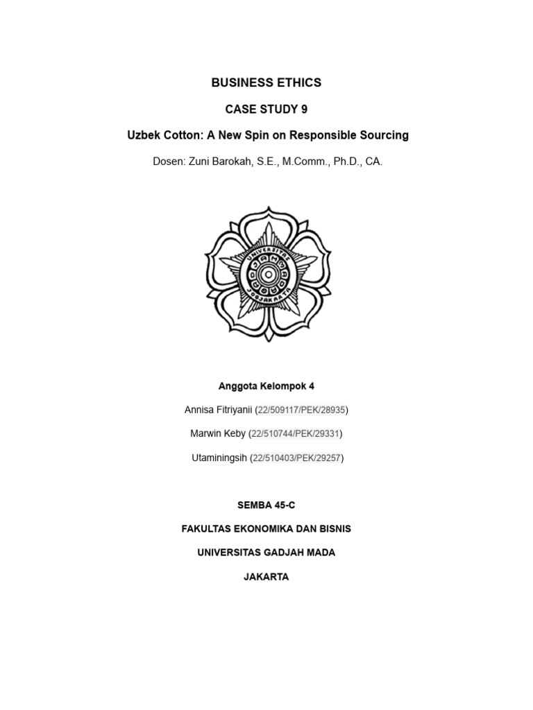 Uzbek Cotton A New Spin On Responsible Sourcing | PDF