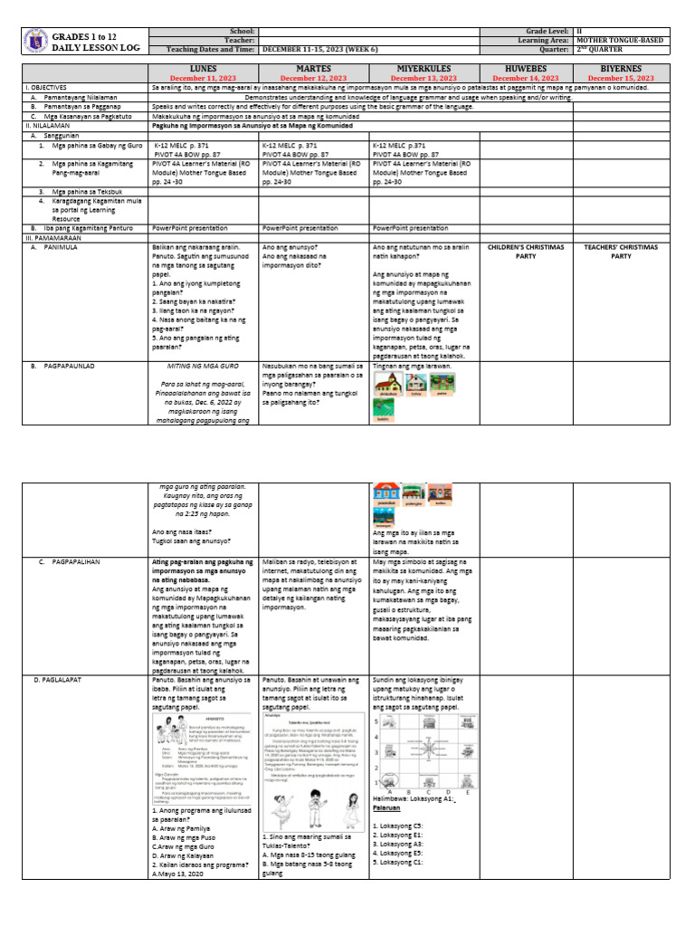 DLL MTB-2 Q2 W6 | PDF
