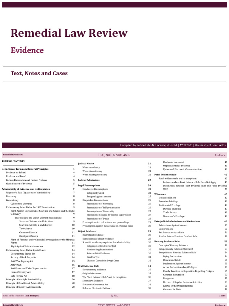 07 Rem Evidence Text, Notes and Cases | PDF | Evidence (Law) | Evidence
