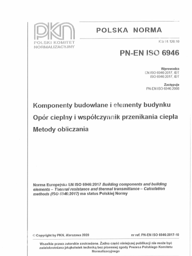 Pnen ISO 6946 | PDF