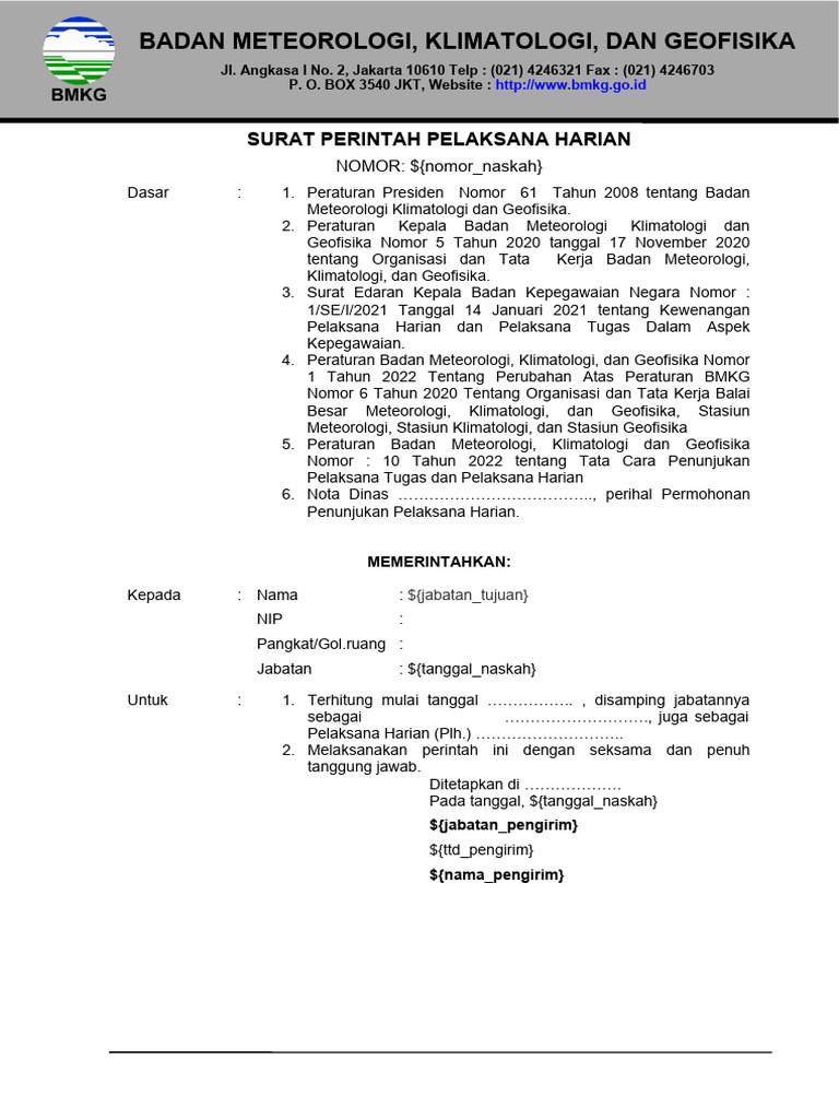 23 - Surat Penunjukan PLH | PDF