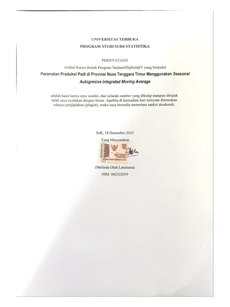 Lembar Plagiasi 042322039 | PDF