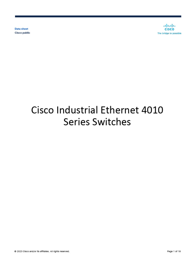 Datasheet-CISCO IE4010 | PDF | Network Switch | Ip Address