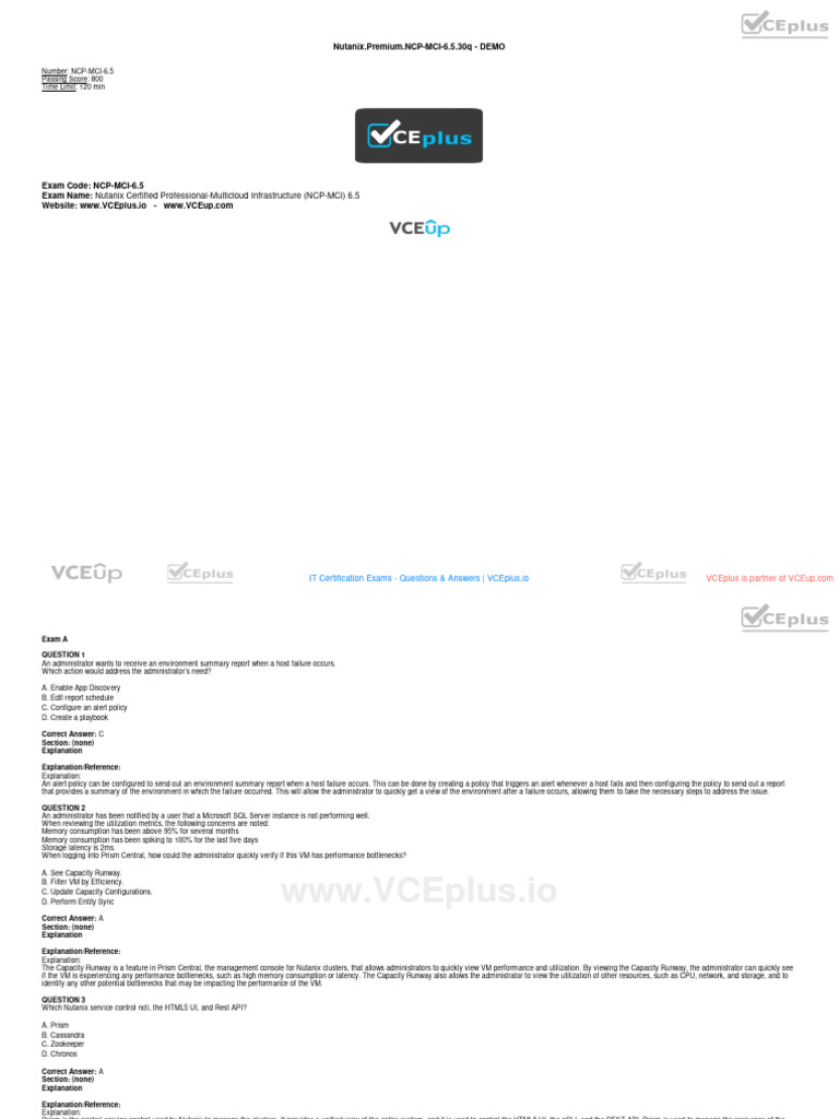 Nutanix Premium NCP-MCI-6 5 30 | PDF | Computer Data Storage | Solid State Drive