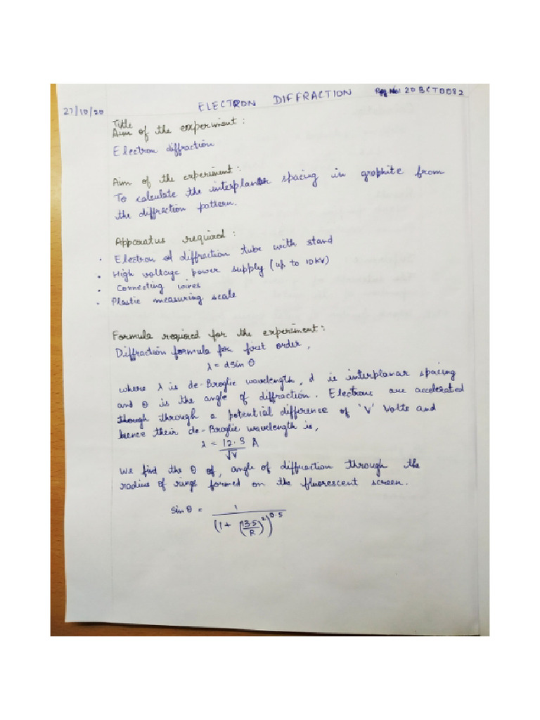 Exp04 Electron Diffraction | PDF