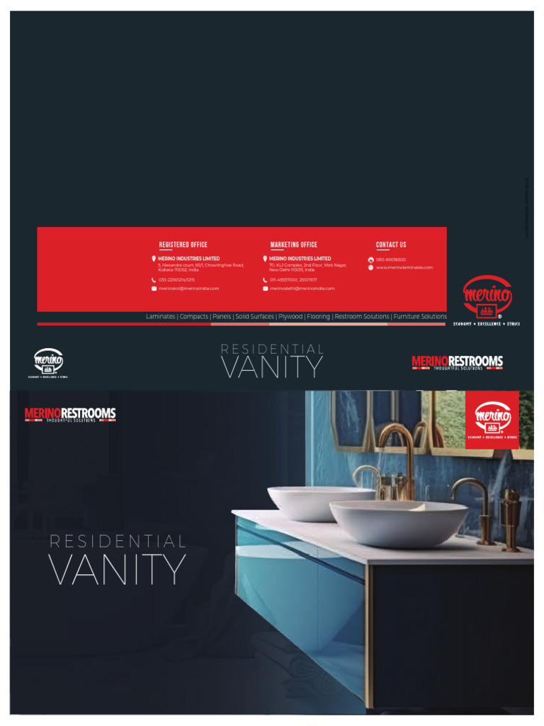 Merino Residential Vanity - Catalogue 2023-Compressed | PDF | Countertop | Cabinetry