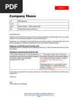 Memo How To Write A Memo On Break Time | PDF
