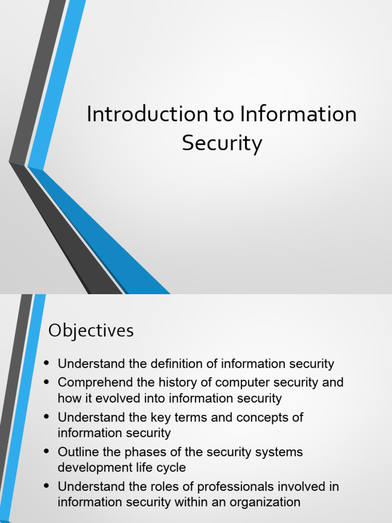 Lesson 1 Introduction To Information Security | PDF | Information ...