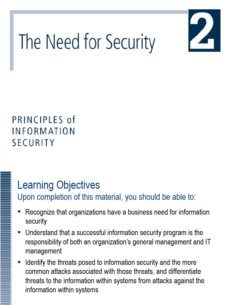 Lesson 2 - The Need For Security | Download Free PDF | Denial Of Service Attack | Information ...
