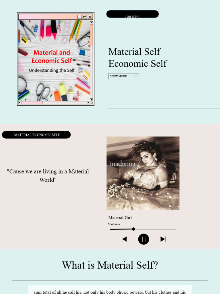 Understanding the Material Self | PDF