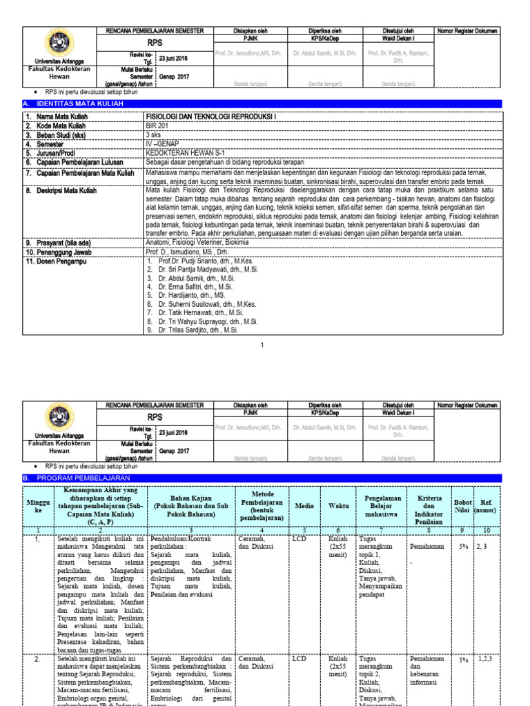 RPS Format Baru FISTEKPRO 1 OK | PDF