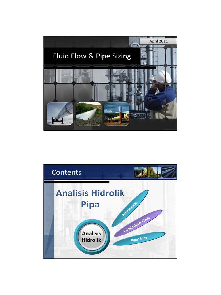 Bab 2 Fluid Flow & Pipe Sizing | PDF