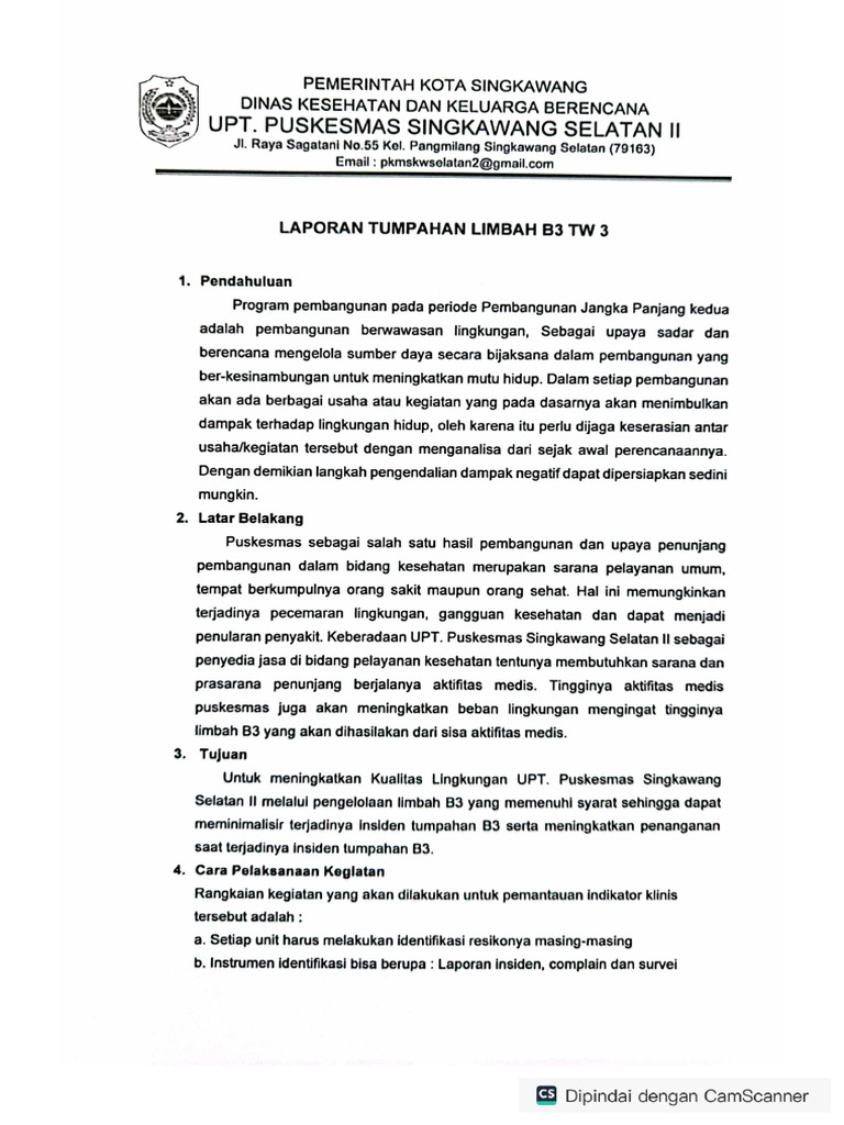 Laporan Tumpahan Limbah B3 TW 3 | PDF