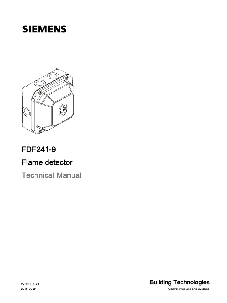 FDF241-9 Flame Detector Manual | PDF | Safety | Sensor