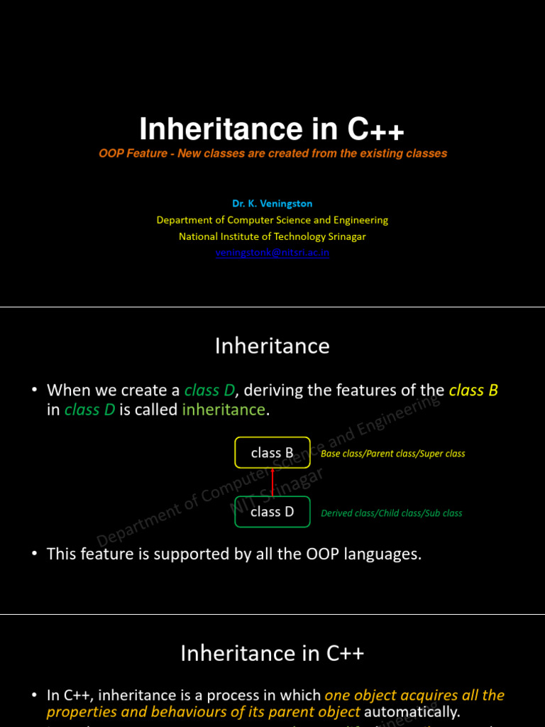 Inheritance In C Pdf Inheritance Object Oriented Programming Class Computer Programming