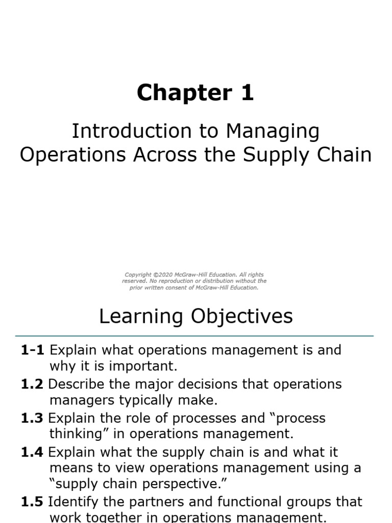 01 Swink - MOAS - 4e - Ch01 - PPT | PDF | Supply Chain | Supply Chain Management