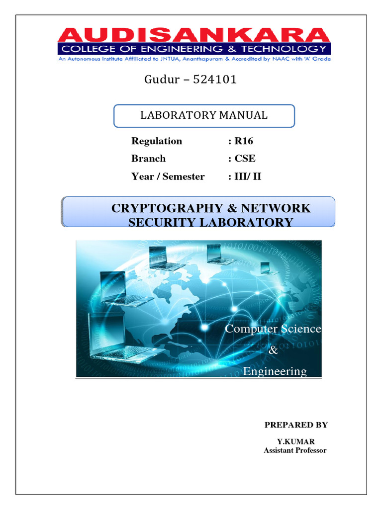 Cryptography & Network Security Laboratory | PDF | Cryptography | Encryption