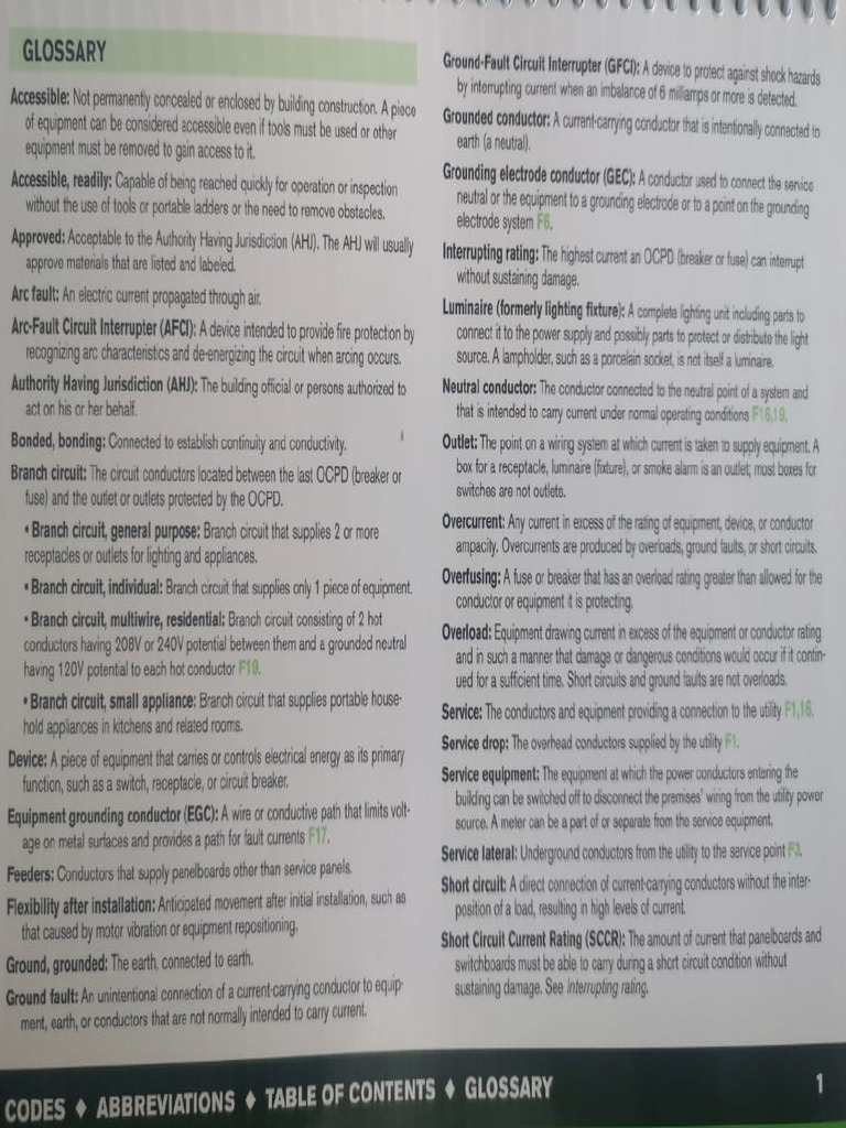 NEC 2017 - Summary | PDF