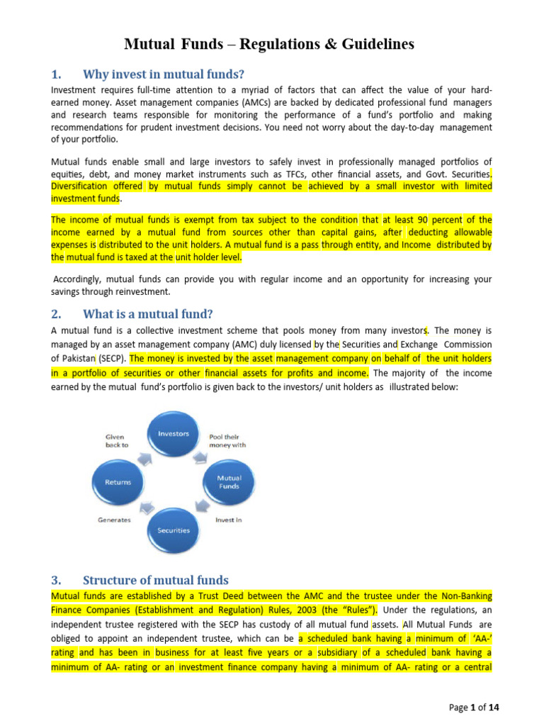 Mutual Funds: Regulations & Benefits | PDF | Investment Fund | Mutual Funds