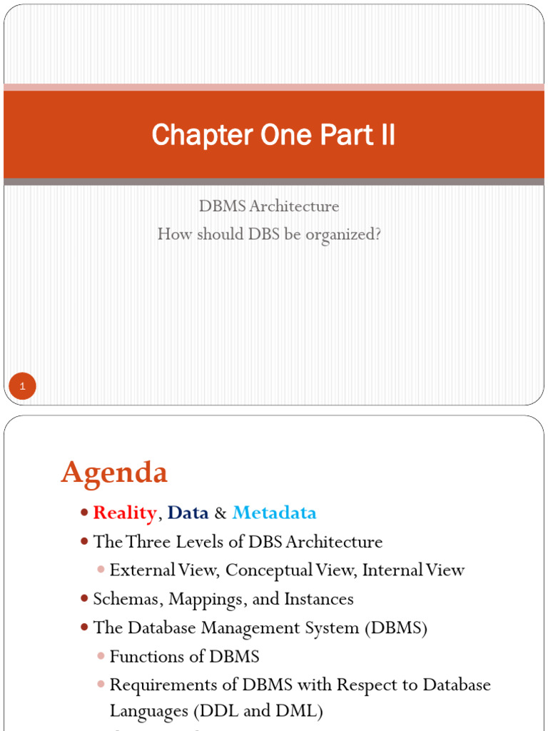 Chapter One Part II | PDF | Databases | Database Schema
