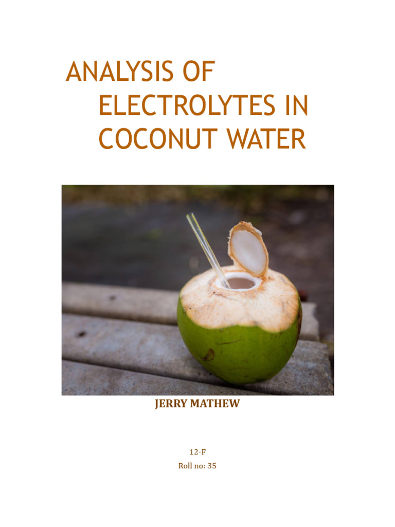 Chemistrt Project | PDF | Carbohydrates | Electrolyte
