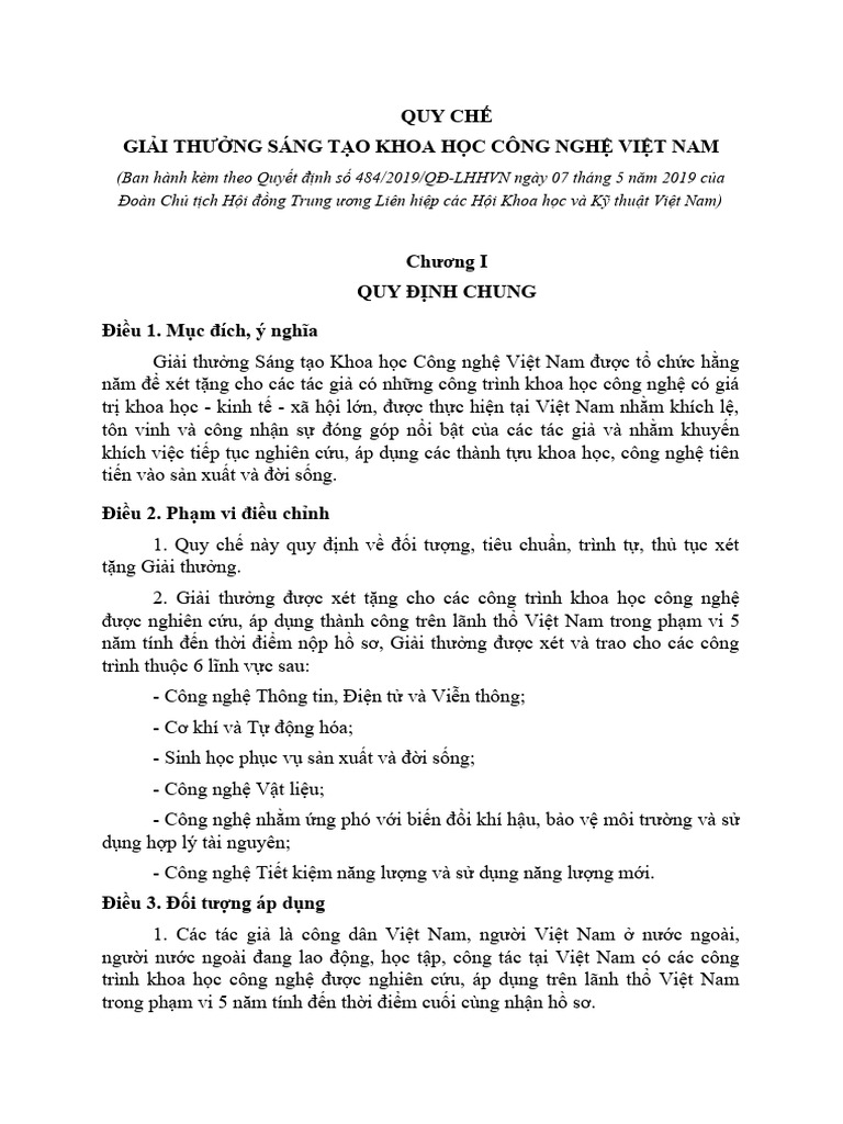 Quy Che Giai Thuong 4477 | PDF