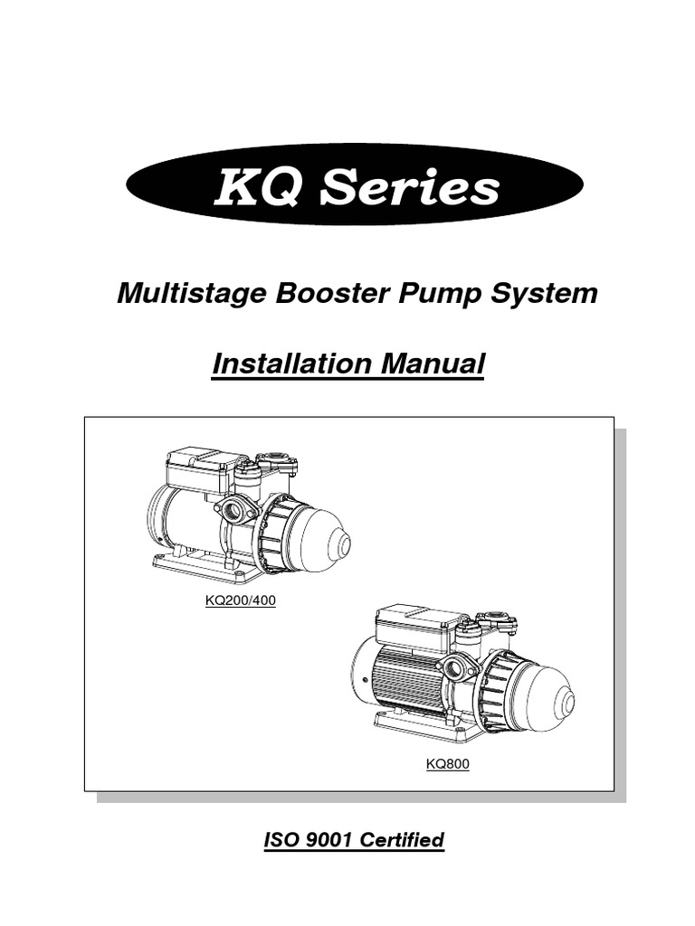 KIKAWA Manual KQ en | PDF | Pump | Electric Motor