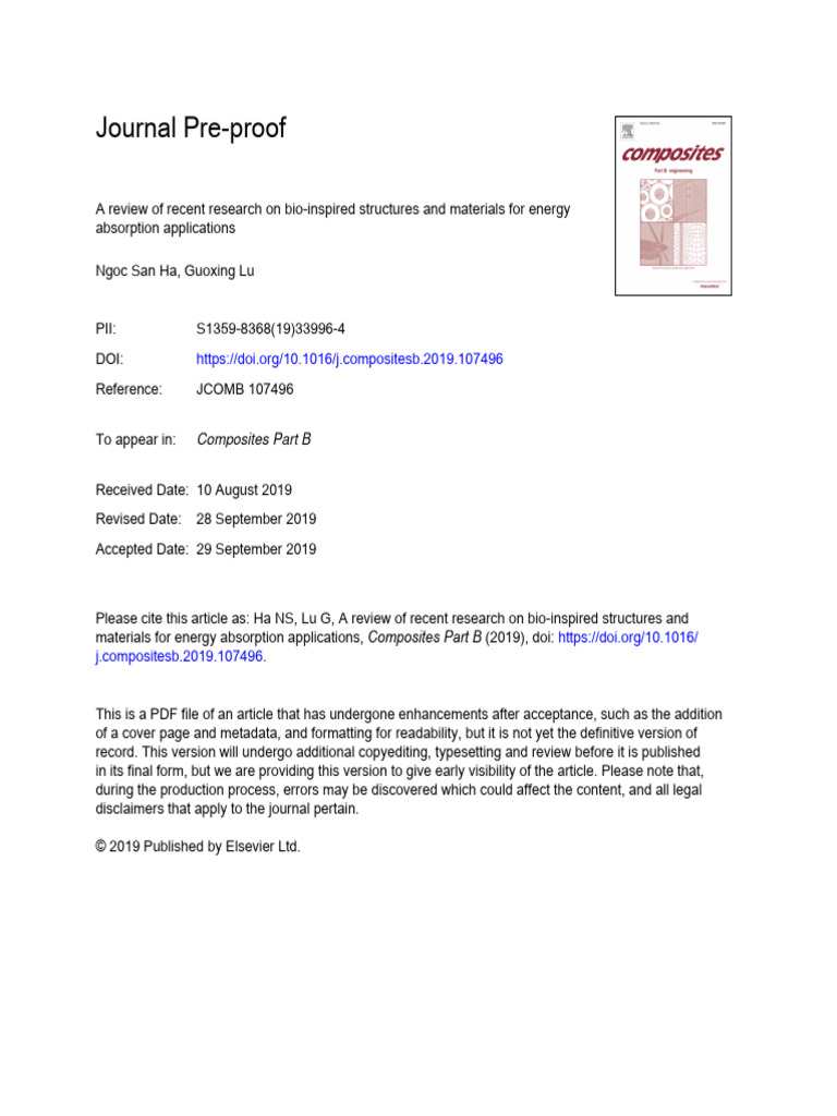 A Review of Recent Research On Bio-Inspired Structures and Materials ...