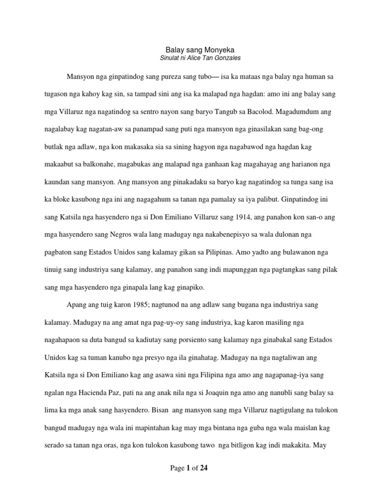 Dokumen - Tips - Balay Sang Monyeka | PDF