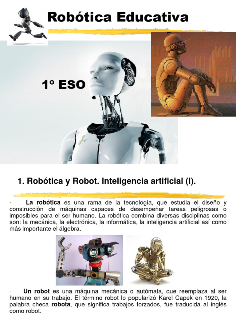Teoria Robótica 1º ESO - para Resolver Parte 1 | PDF | Robot | Robótica