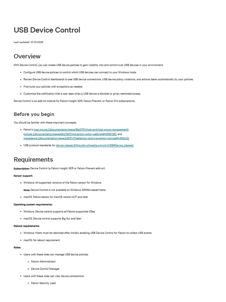 USB Device Control - Device Control, Firewall Management, and ZTA - Endpoint Security ...