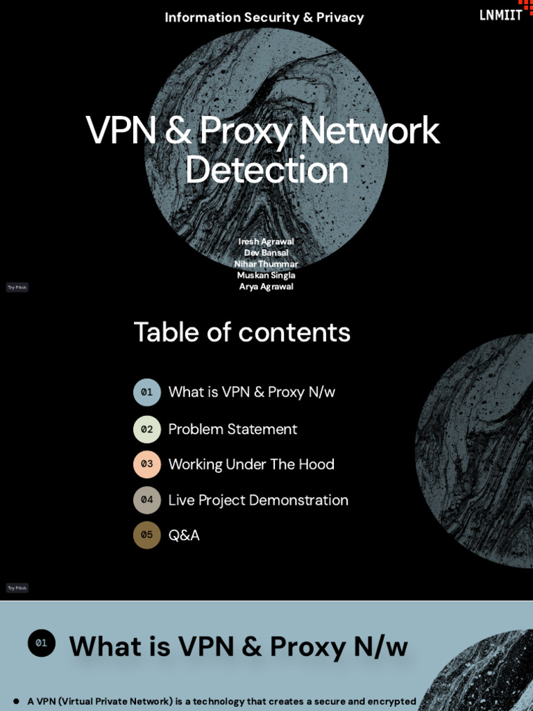 VPN & Proxy Network Detection Final | PDF | Proxy Server | Virtual Private Network