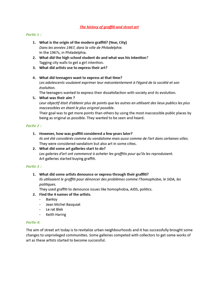 The History of Graffiti and Street Art | PDF