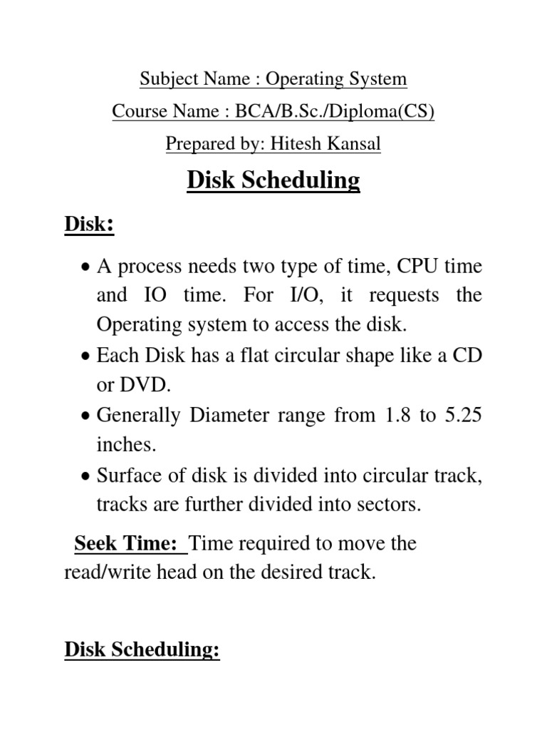 Disk Scheduling | PDF | Scheduling (Computing) | Applied Mathematics Disk Scheduling | PDF | Scheduling (Computing) | Applied Mathematics