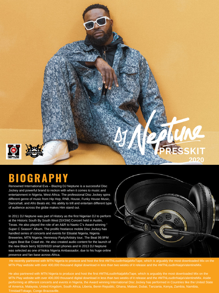 DJ Neptune EPK | PDF | Disc Jockey | Nigeria