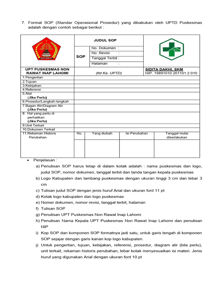 Format SOP Puskesmas yang Tepat | PDF | Teknologi & Rekayasa