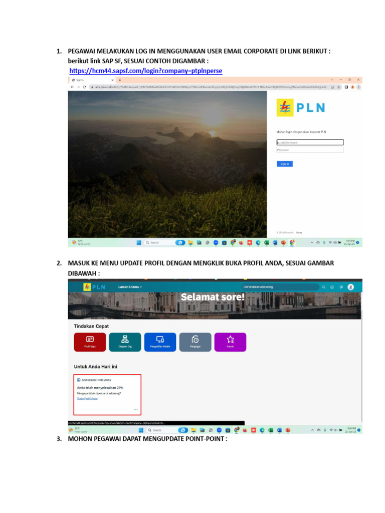 Tutorial Pengisian Update SAP SF | PDF