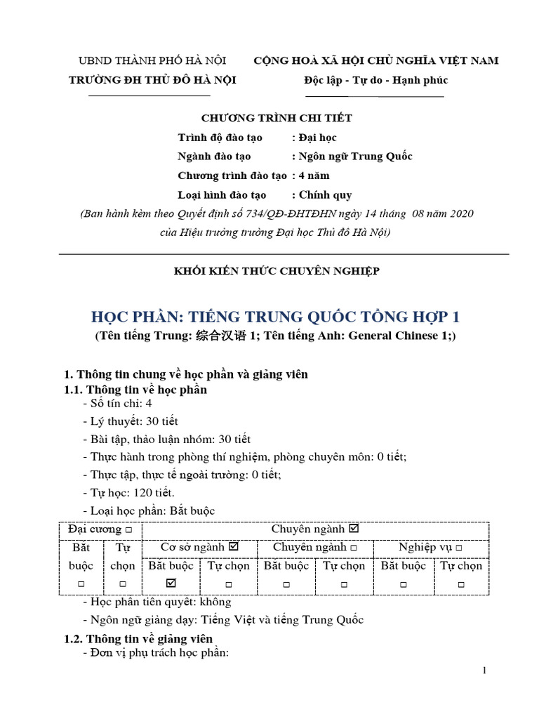 De Cuong Chi Tiet NNTQ 2020 | PDF